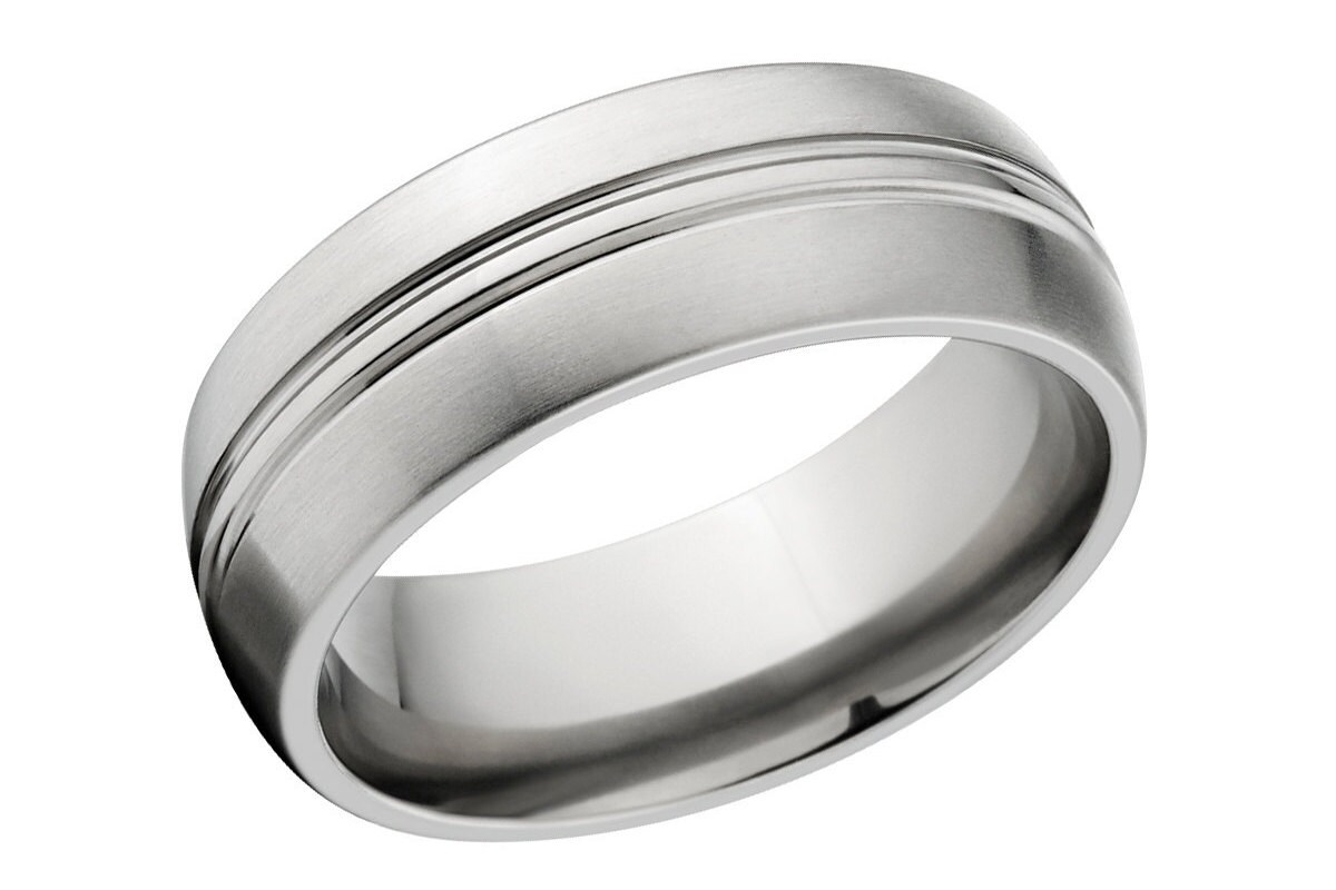 New 8mm USA Made Jewelry, Custom Titanium Ring: 8HRCP-B - Etsy