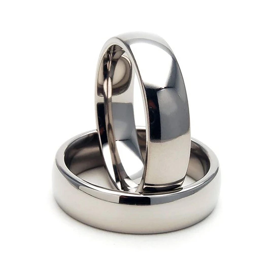 New 6mm Wide Comfort Fit Titanium Ring - 6HR-P - Etsy