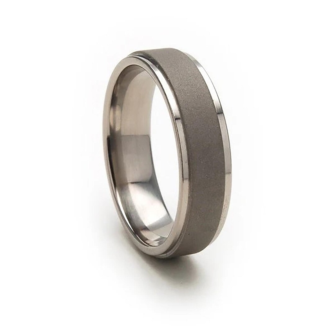 New 6mm Comfort Fit, Custom Titanium Ring: 6RC-SND - Etsy