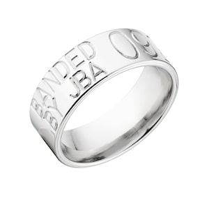 8mm Wide Titanium Duck Band - Personalized With Your Information - Etsy