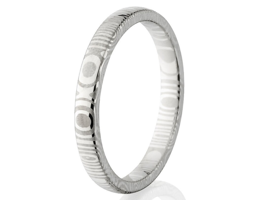 New 3mm Wide Damascus Steel Ring - DS-3HR - Etsy