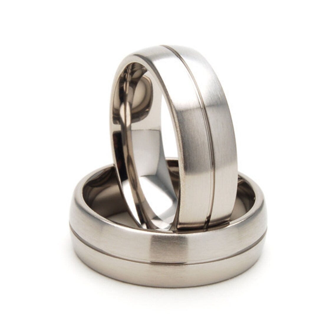 USA Made 7mm Wide Titanium Ring 7HR1G-B | Etsy