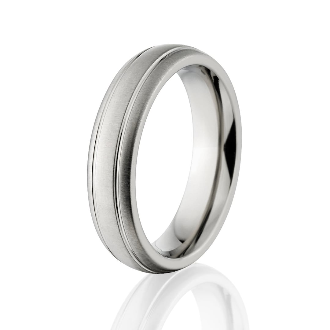 New 5mm Wide Comfort Fit Titanium Ring - 5HR2G-XB - Etsy