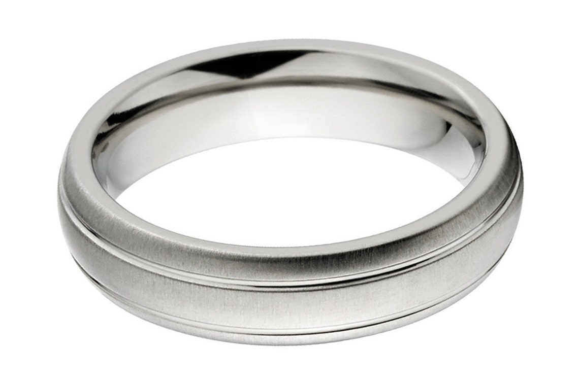 New 5mm Wide Comfort Fit Titanium Ring - 5HR2G-XB - Etsy