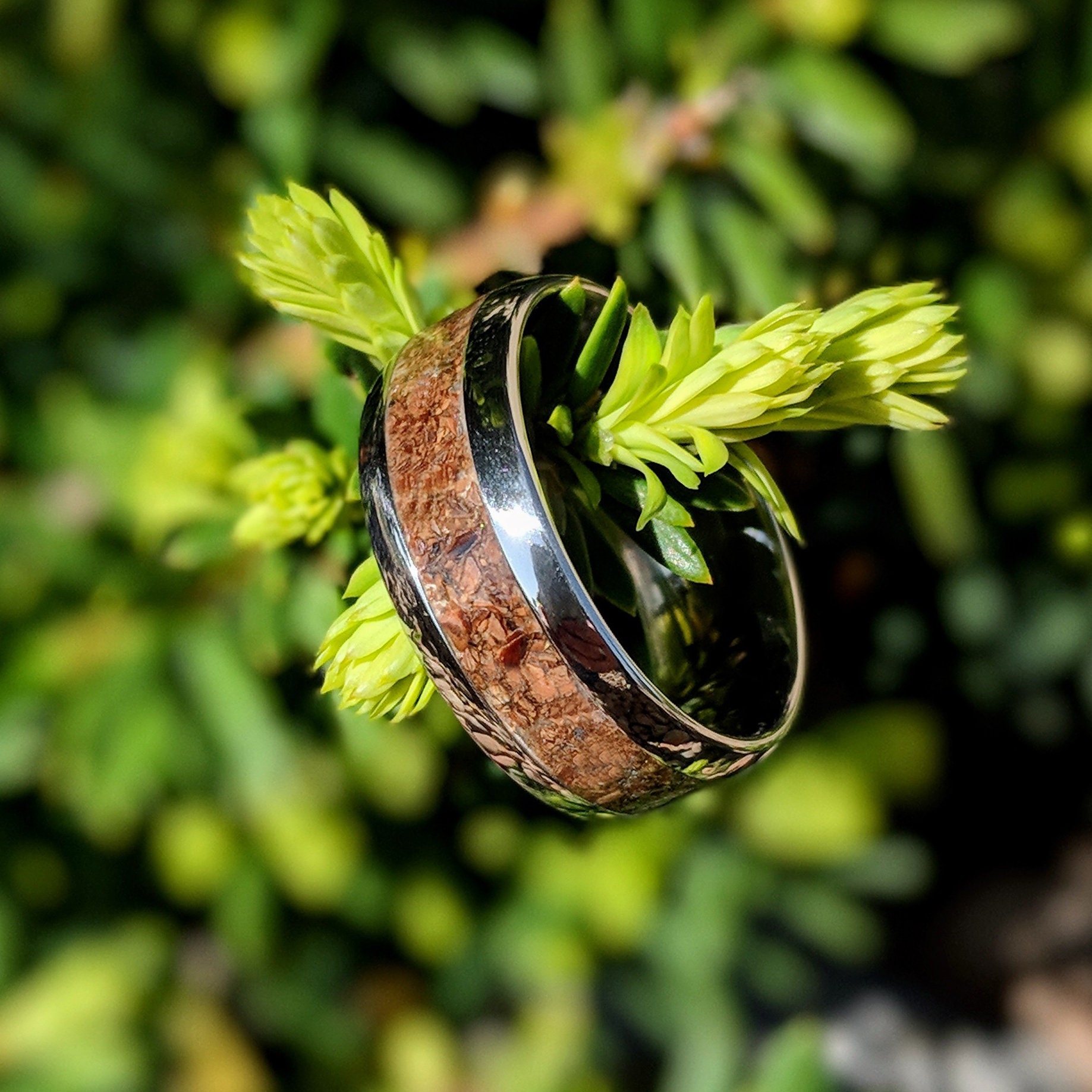 Tyrannosaurus Rex T-rex Dinosaur Bone Fossil Ring Made With Aerospace ...