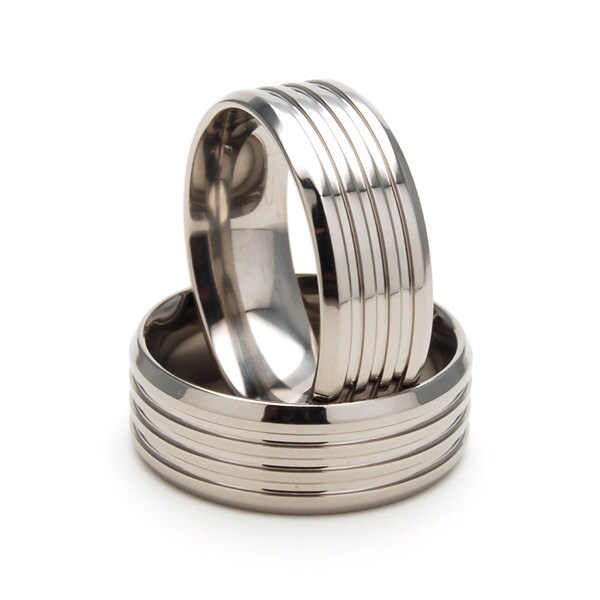New 8mm Wide Titanium Ring - 8B3G-P - Etsy