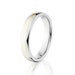 14k Inlay Half Round Style W/polish Finish Cobalt Chrome Ring:cobalt ...