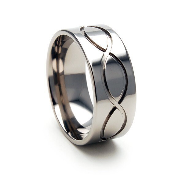 New Infinity His and Hers Set Titanium Wedding Rings: | Etsy