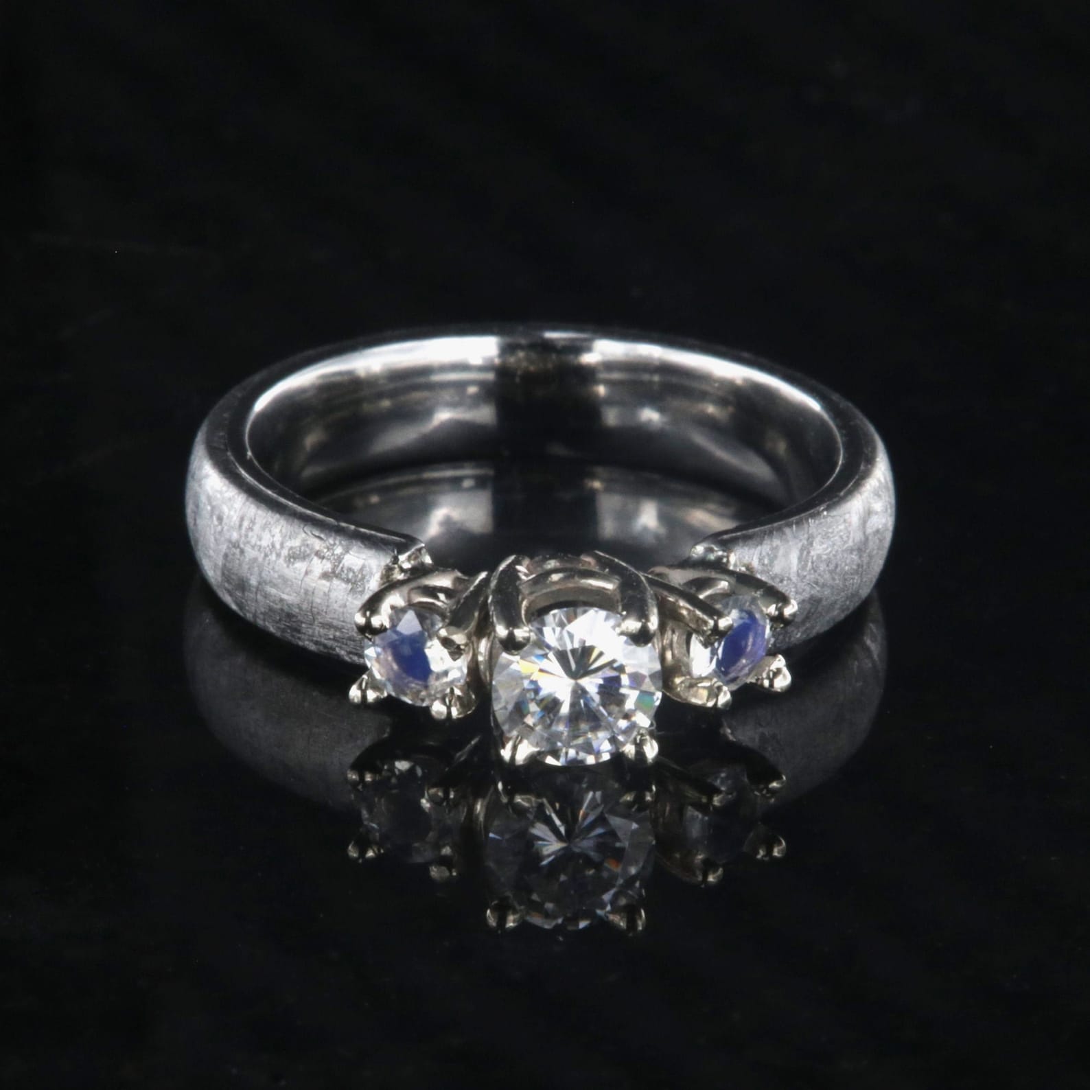 Authentic Gibeon Meteorite Engagement Ring With Stunning - Etsy