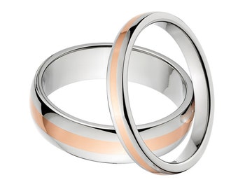 New Titanium Matching Ring Set His and Her's: - Etsy