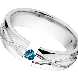 Tension Set Ring, 6mm Uniquely You Infinity Heart Blue Topaz : 6hr-t8 ...