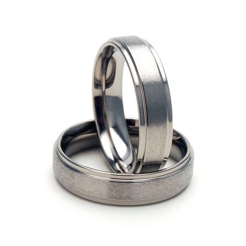 New 5mm Wide Comfort Fit Titanium Ring 5RC-ST - Etsy