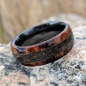 7mm Dinosaur Bone and Arizona Ironwood Ring, Custom Made Authentic ...