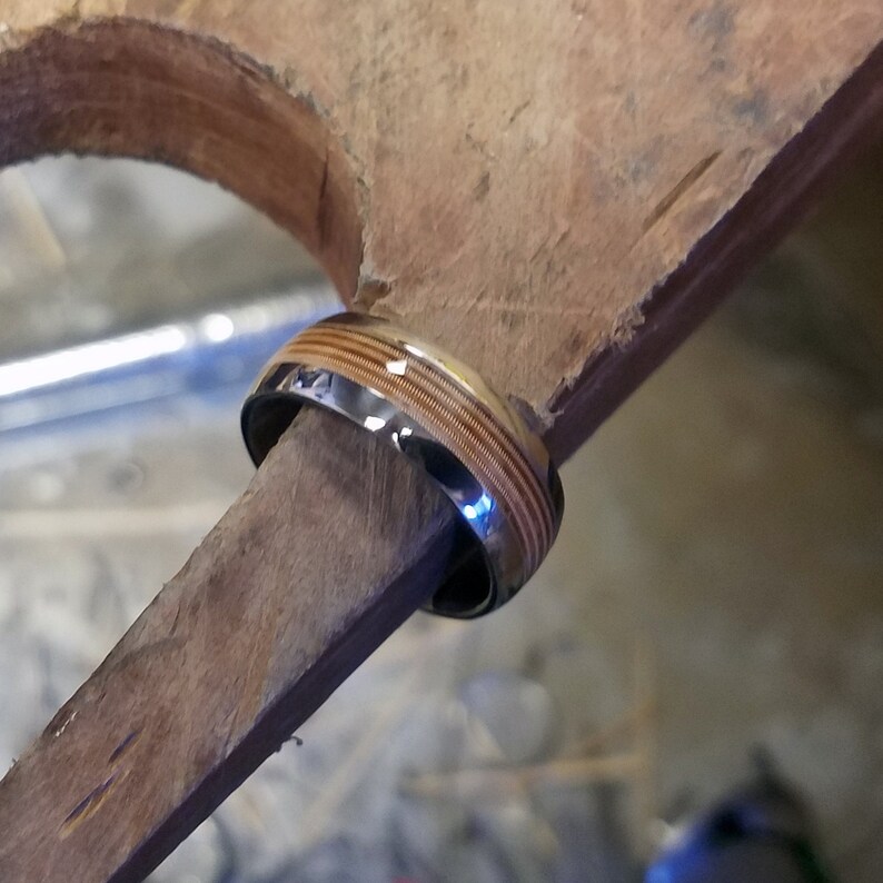 Titanium Guitar String Ring Custom Made Bands USA Made to - Etsy