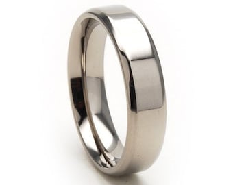 New 5mm Wide Comfort Fit Titanium Ring 5RC-P | Etsy