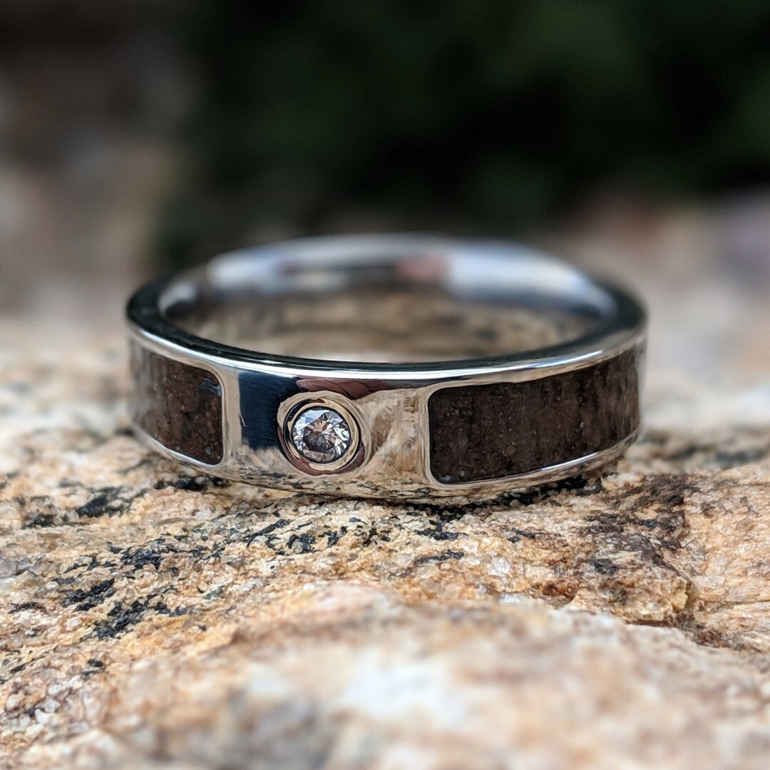 Tyrannosaurus Rex T-rex Dinosaur Bone Fossil Ring Made With Aerospace ...