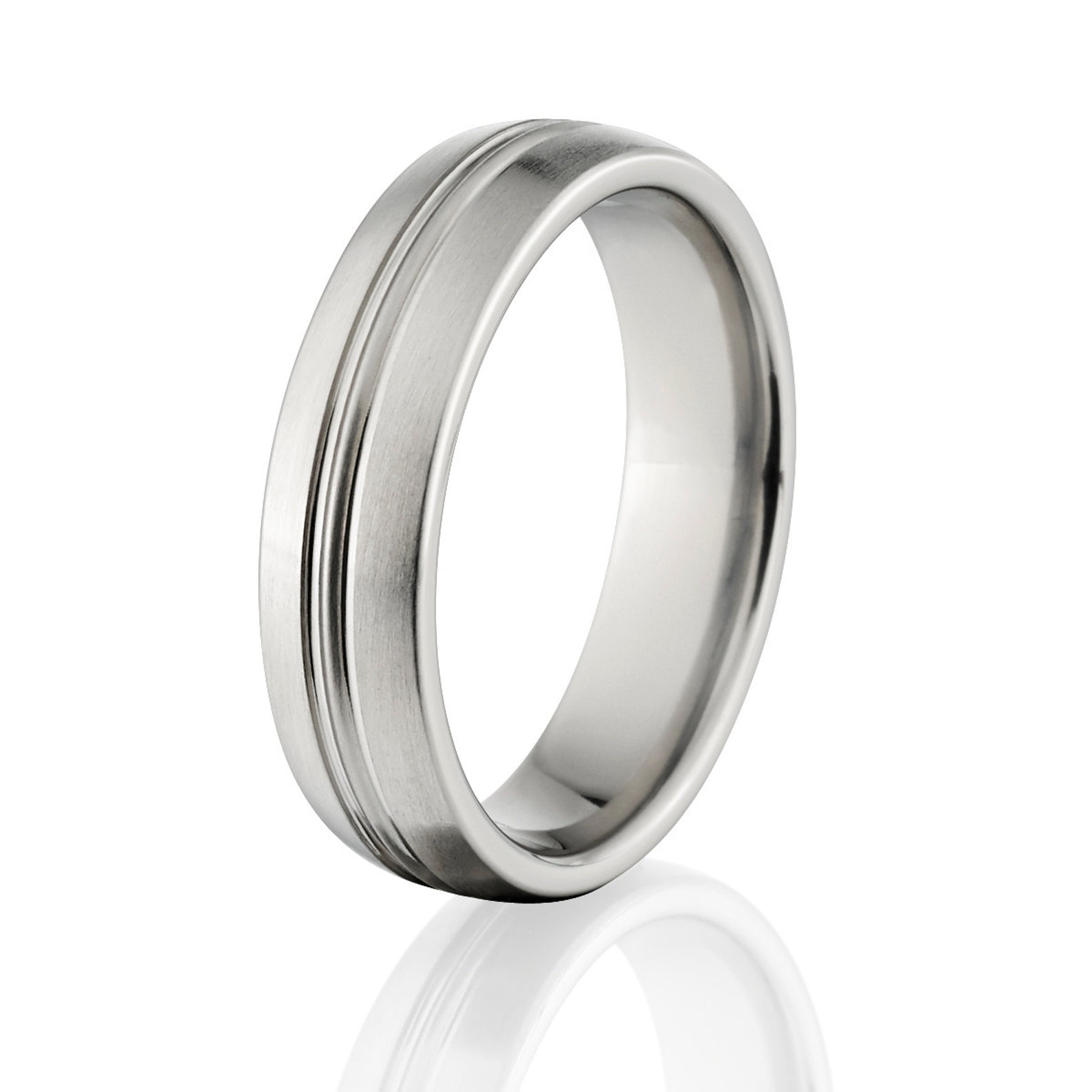 New 6mm Wide Titanium Ring 6HRCP-B - Etsy