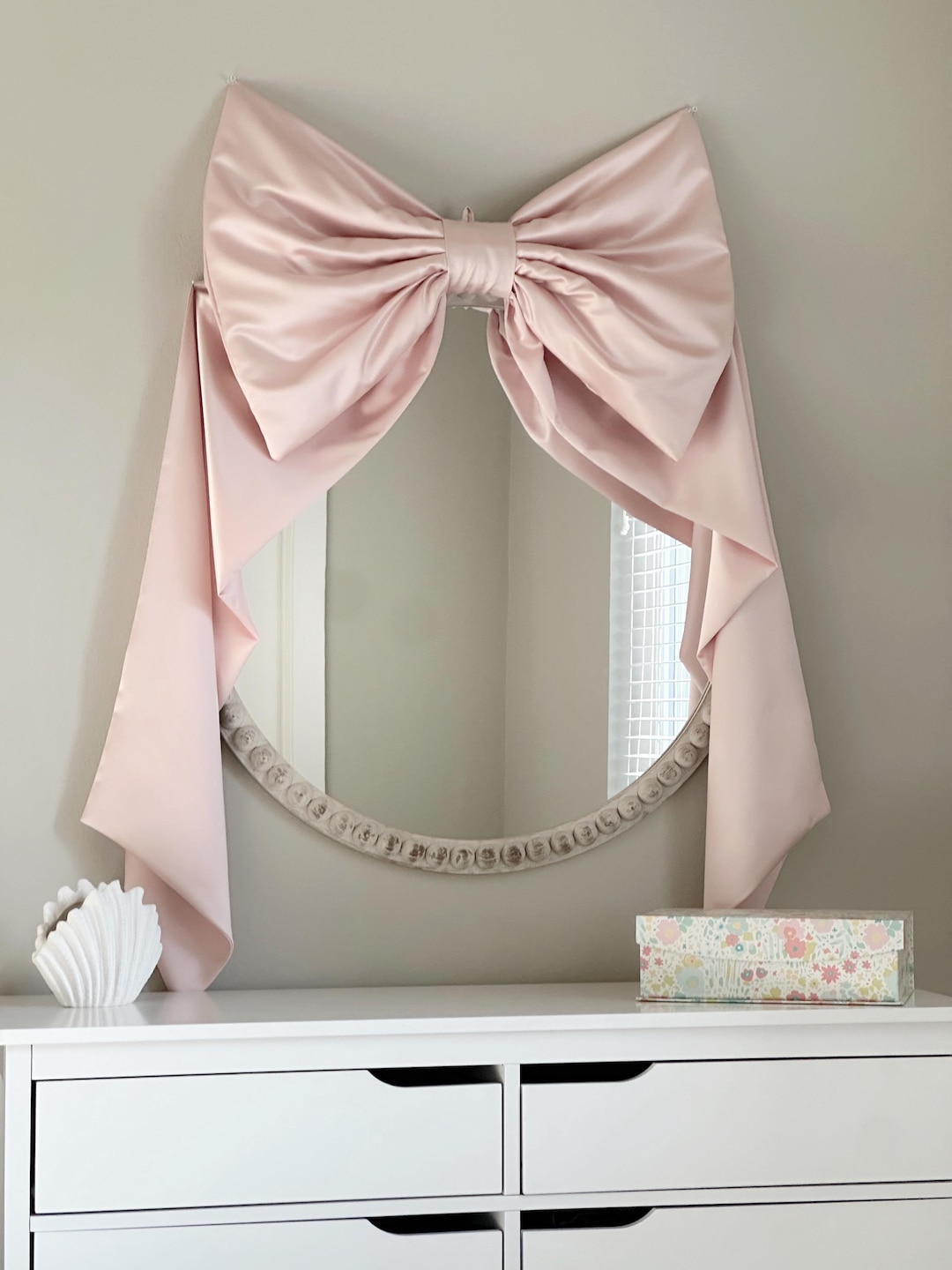 Blush Bow, Kids Room Wall Decor / Nursery Wall Bow / Large Bow Wall ...