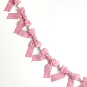 Wall Bow Garland for Party, Velvet Garlands, Custom Bow Birthdays, Baby ...