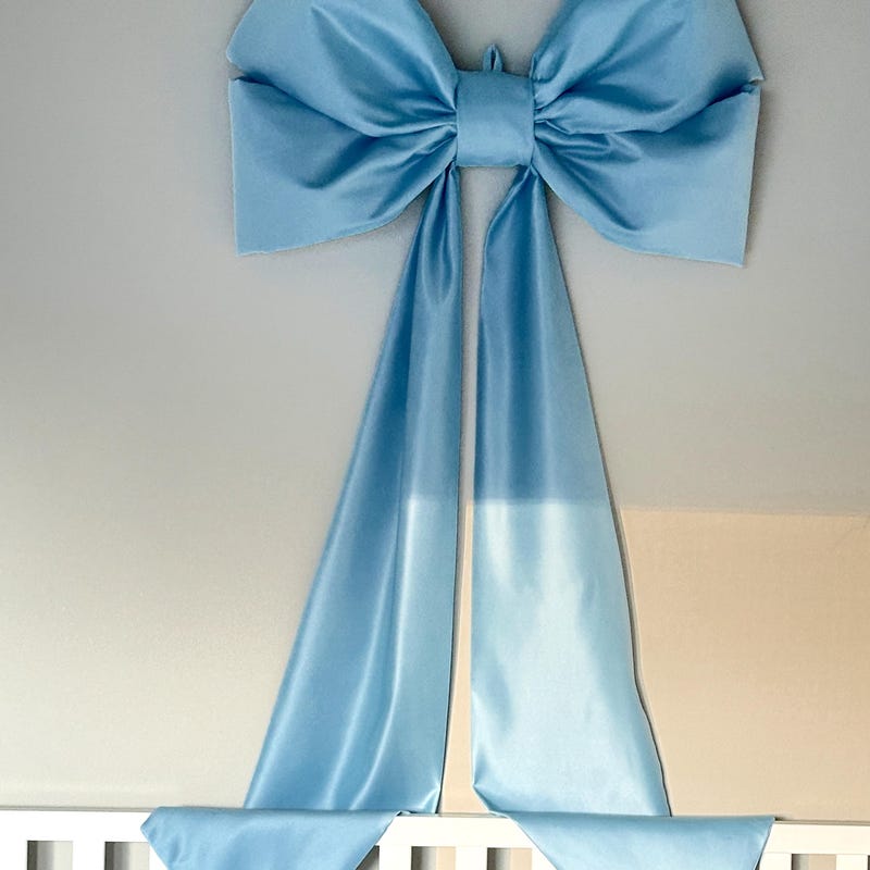 Baby Blue Garland Bows - Etsy