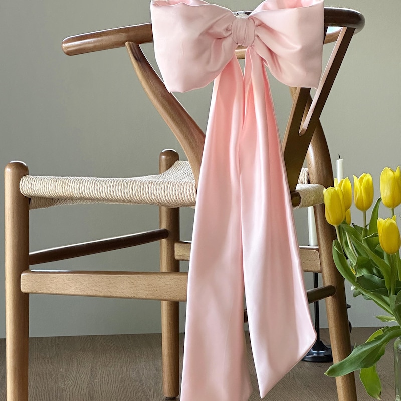 Wedding Chair Ribbon Bow - Etsy