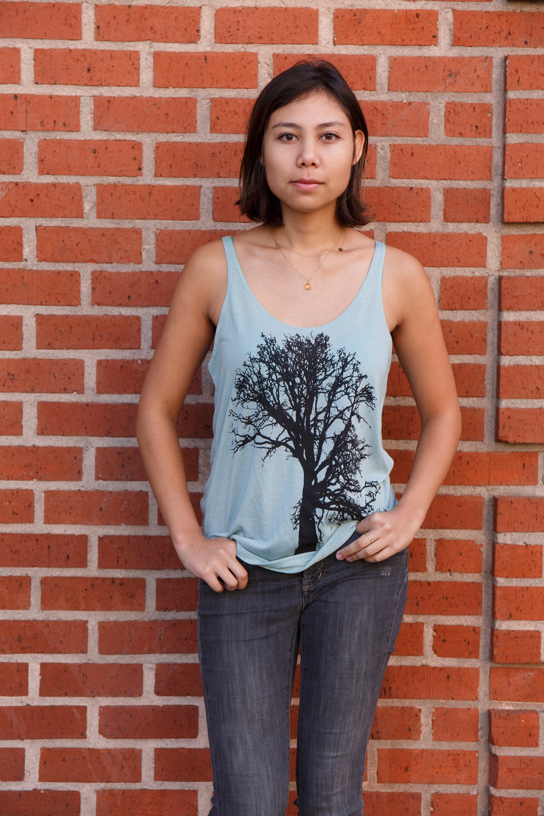 Oak Tree | Side Slit Tank | Soft Flowy Top - Etsy