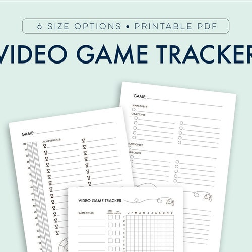 Video Game Tracker Gaming Journal Printable Gamer Log A4 - Etsy