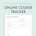 Online Course Tracker, Class Notes, Progress Log || A4 / A5/ Letter ...