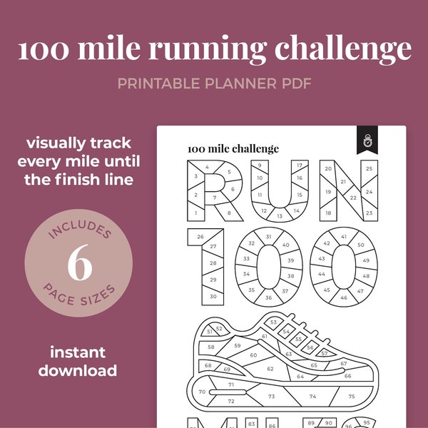 Mile Tracker Coloring - Etsy