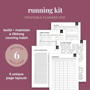 Running Tracker Kit Fitness Planner Couch to 5K Plan Race - Etsy