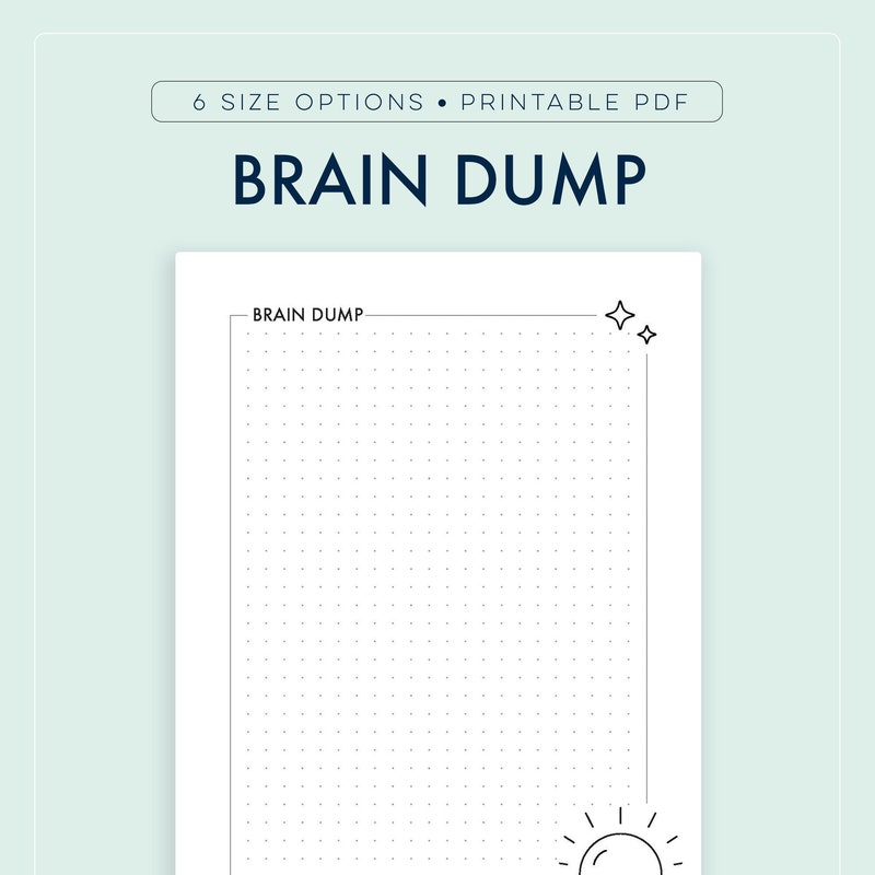 Brain Dump Page - Etsy