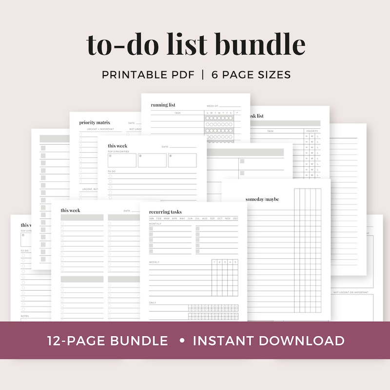 Weekly Task List Printable - Etsy