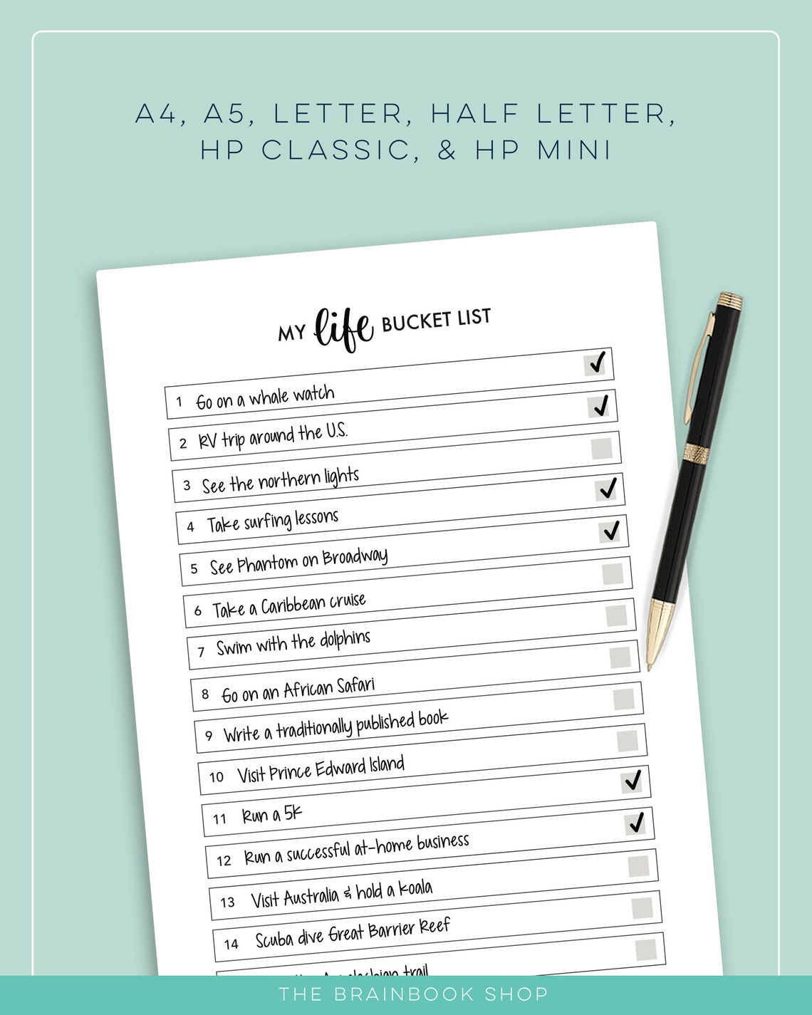 Bucket List Printable, Life List, Bucket List Items, Life Bucket List ...