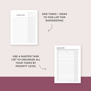 To Do List Printable + Digital Bundle, PDF Checklists, Weekly Task List ...