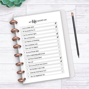 Bucket List Printable, Life List, Bucket List Items, Life Bucket List ...