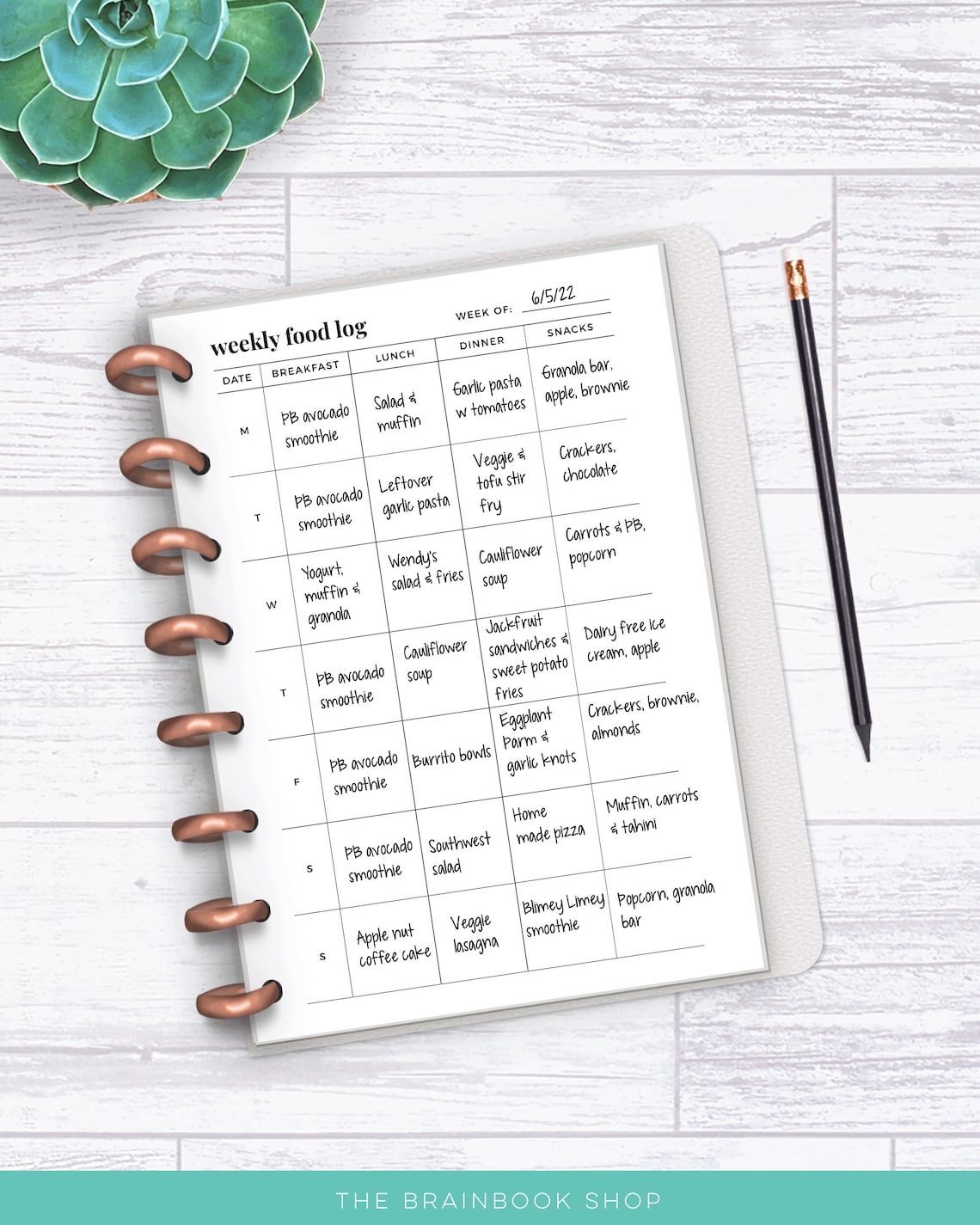 Weekly Food Log, Food Diary, Food Journal, Food Tracker Printable || A4 ...