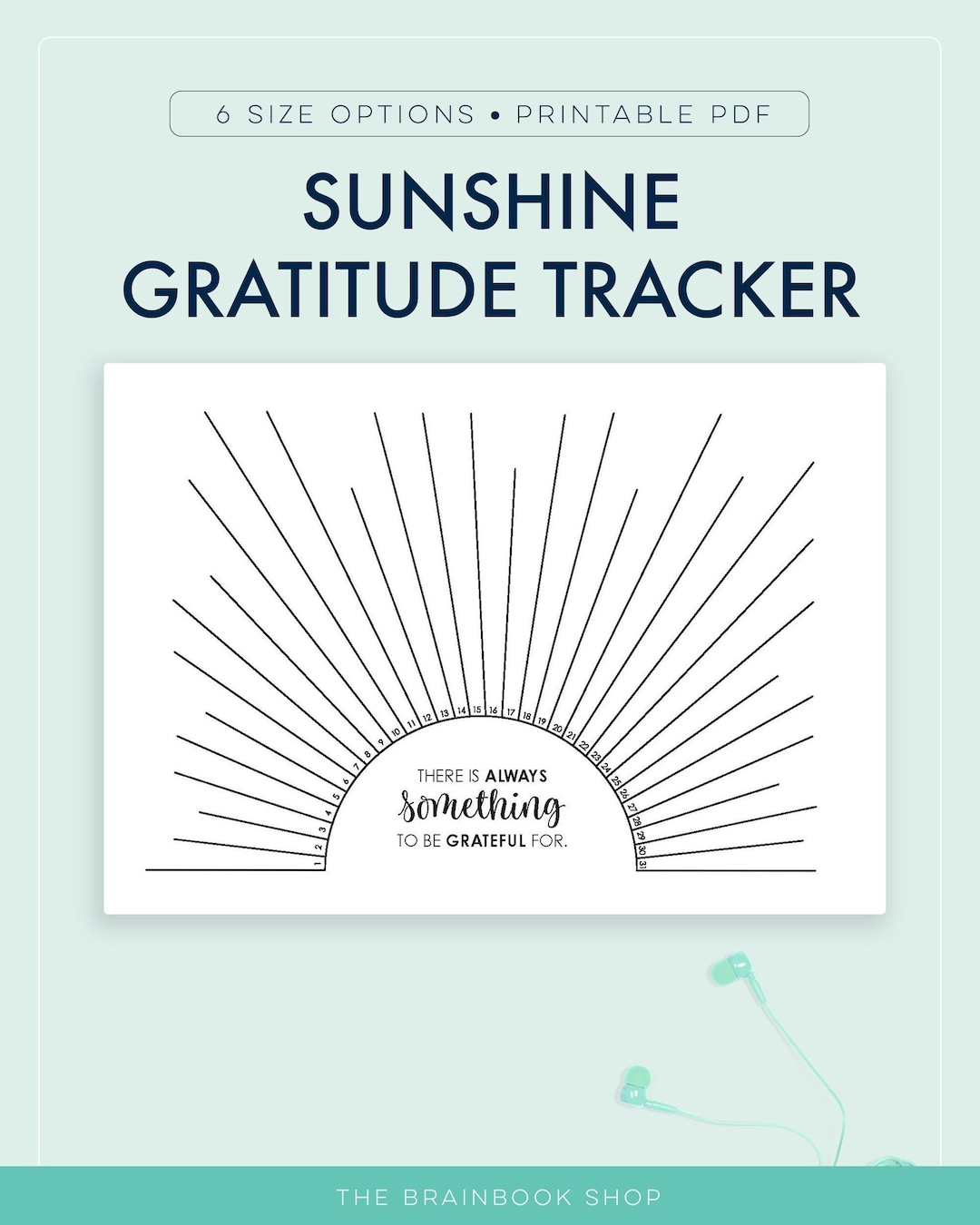 Sunshine Gratitude Tracker, Thankfulness Log, Gratefulness Printable ...