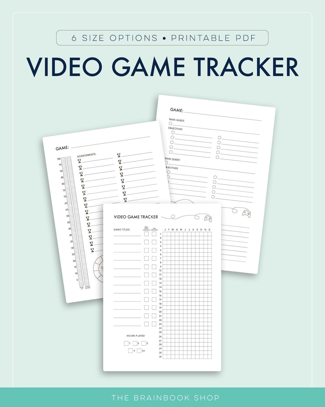 Video Game Tracker, Gaming Journal, Printable Gamer Log || A4 / A5 ...