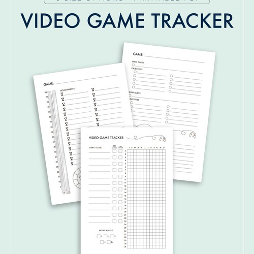Video Game Tracker Gaming Journal Printable Gamer Log A4 - Etsy