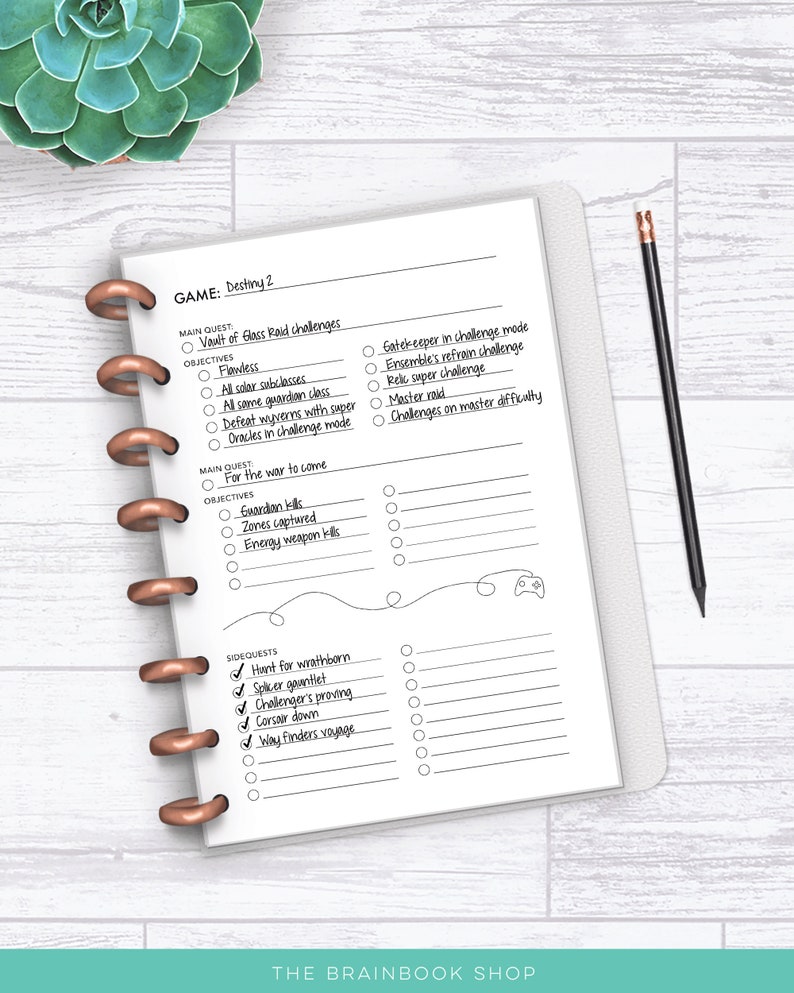 Video Game Tracker Gaming Journal Printable Gamer Log A4 - Etsy