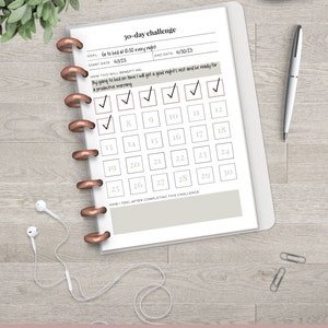 30-day Challenge Tracker Printable, Habit Tracker, Goal Tracker, Habit ...