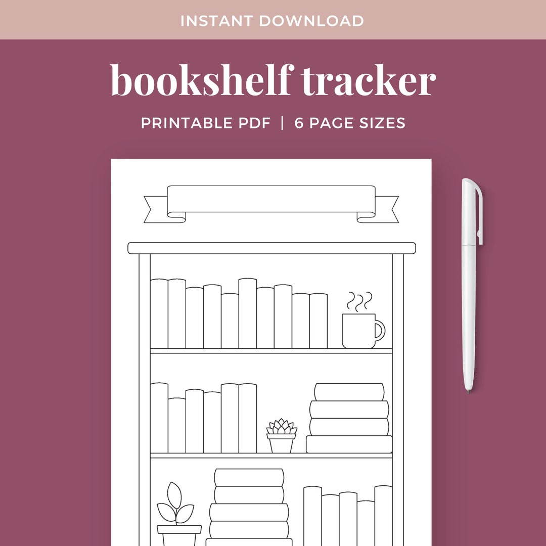 Bookshelf Reading Tracker, Insert in Your Reading Journal or Reading ...