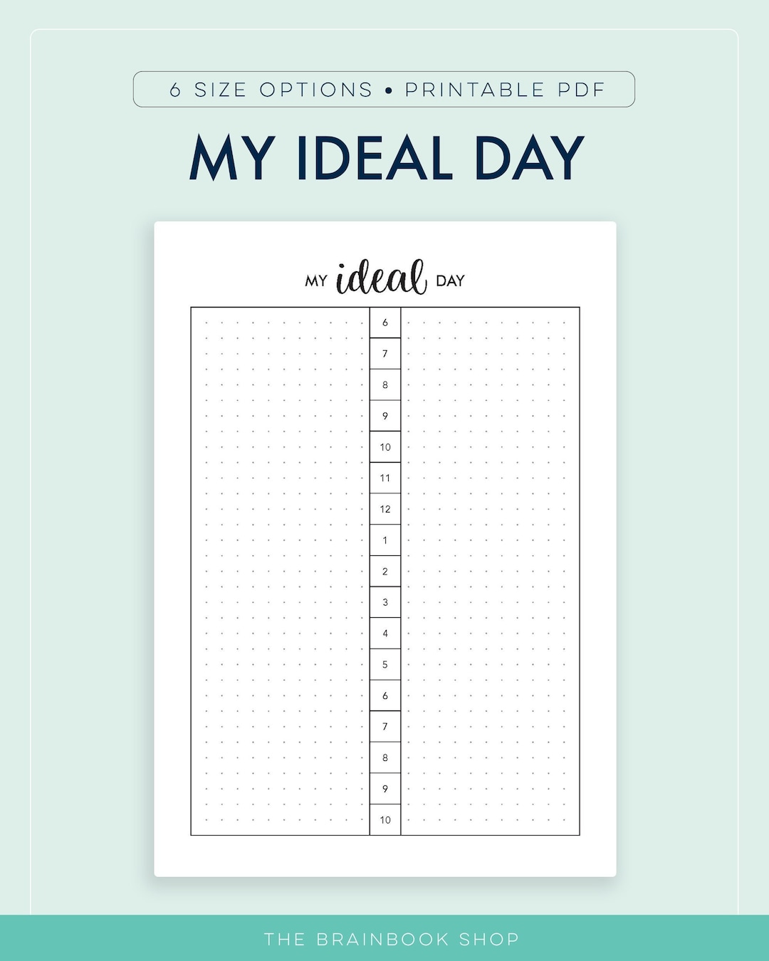 Ideal Daily Schedule, My Ideal Day, Time Blocking Printable, Block ...