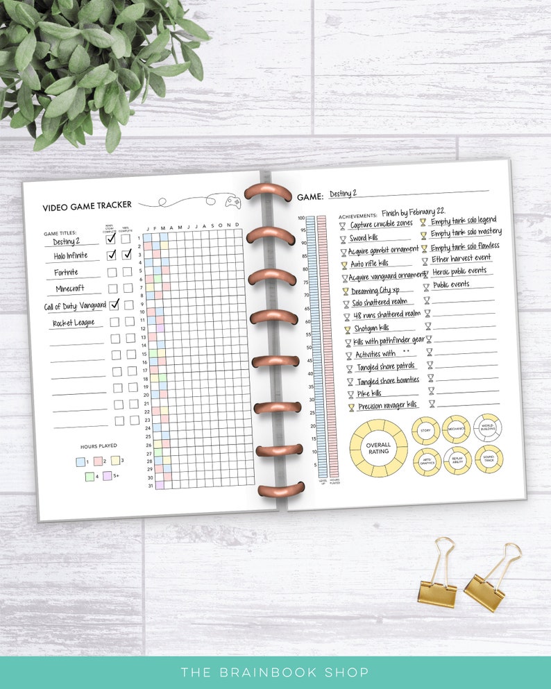 Video Game Tracker Gaming Journal Printable Gamer Log A4 - Etsy
