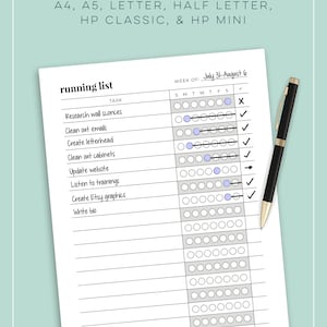 Running Task List, To-do List, Rolling To-do List, To-do List System ...