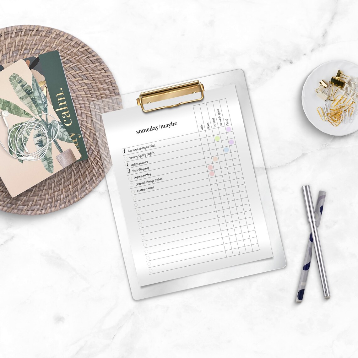 To Do List Printable Digital Bundle, PDF Checklists, Weekly Task List ...