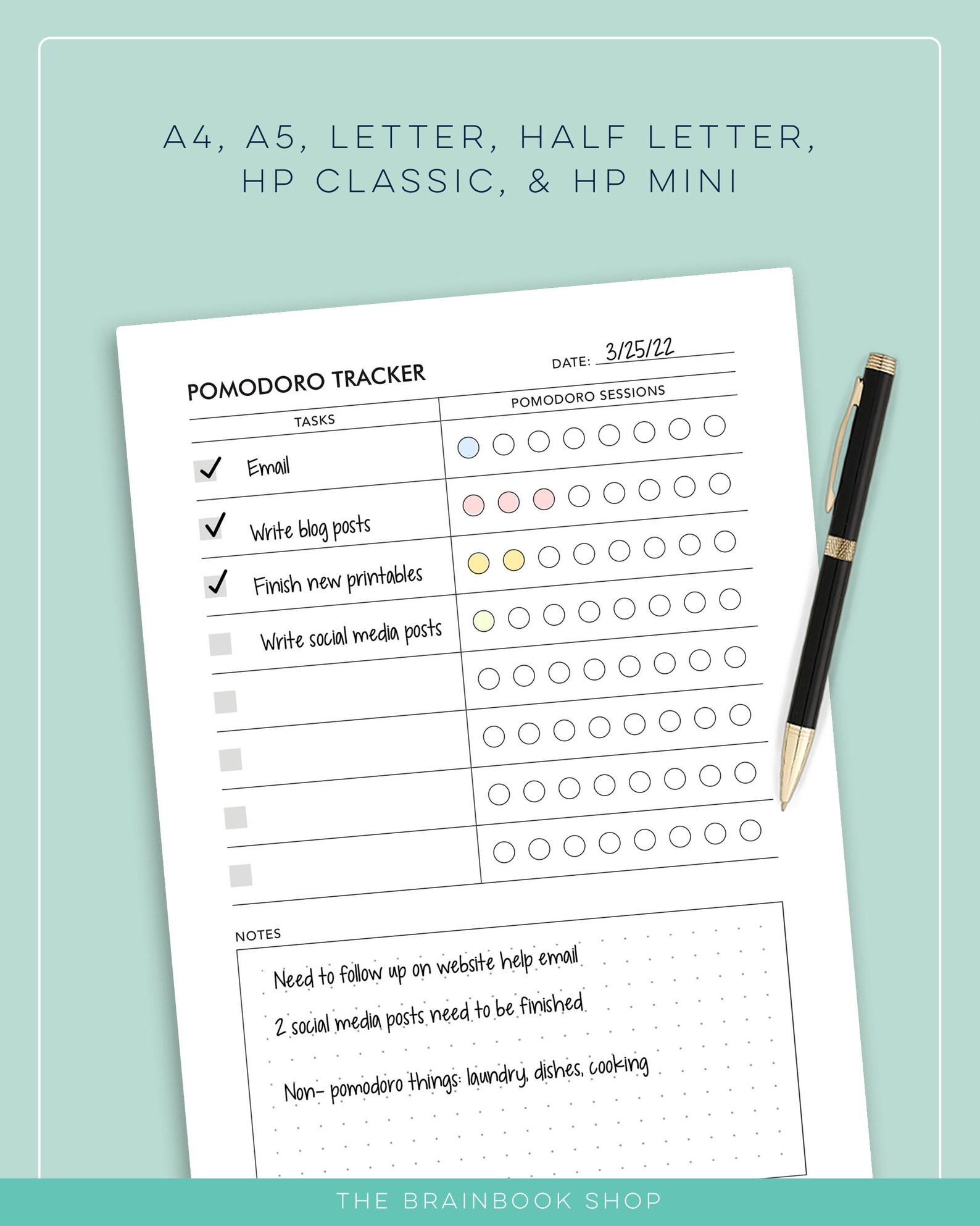 Pomodoro Tracker, Timer Log, Time Tracker, Daily to Do List, Daily ...