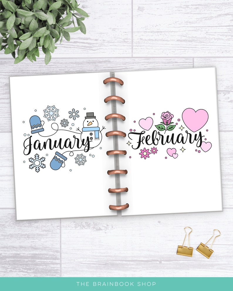 Monthly Cover Pages Printable Month Coloring Pages Seasonal - Etsy