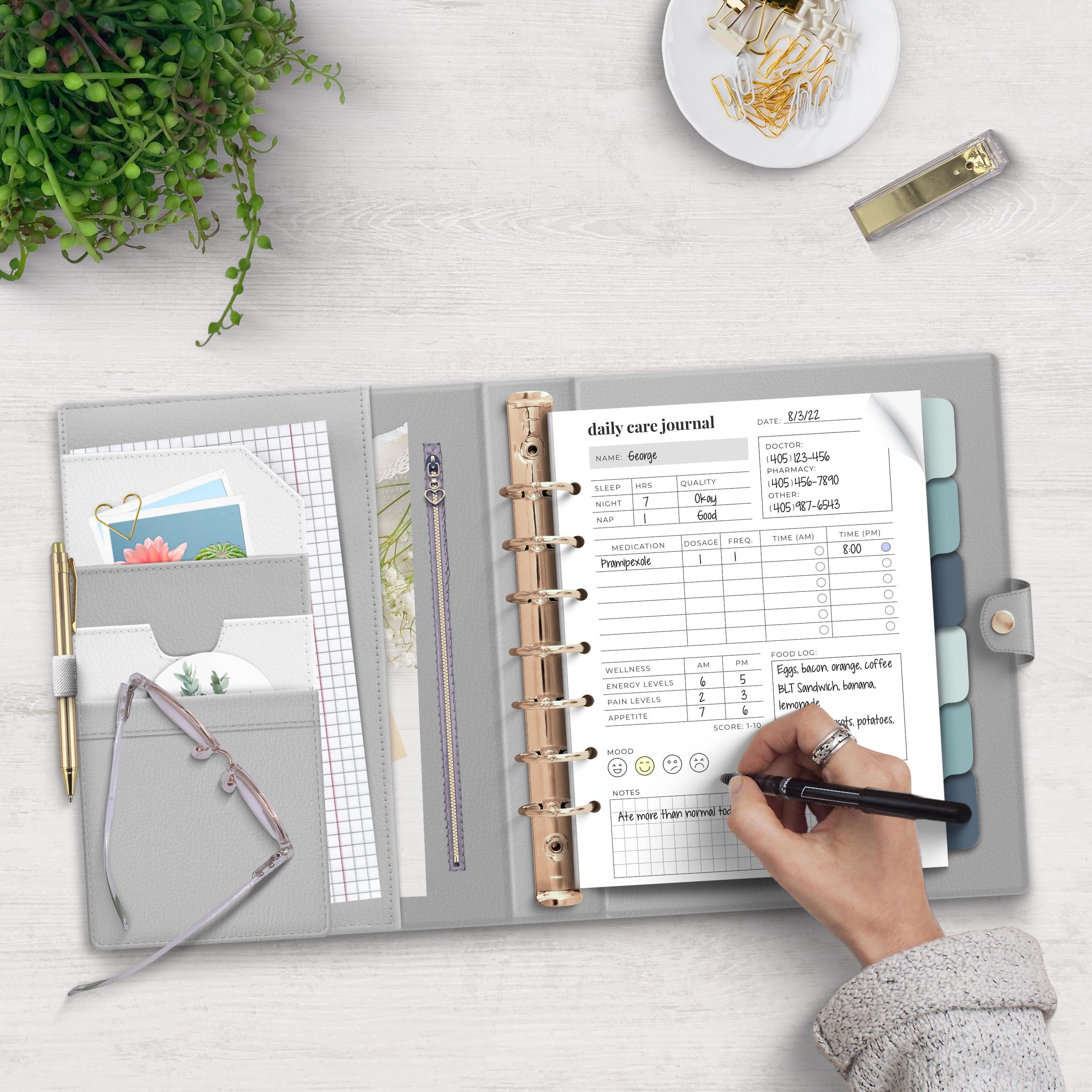 EDITABLE Daily Caregiver Journal, Caregiving Log, Caregiving Tracker ...