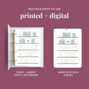 Bookshelf Reading Trackers, 100 50 Book Options, Insert Into Reading ...